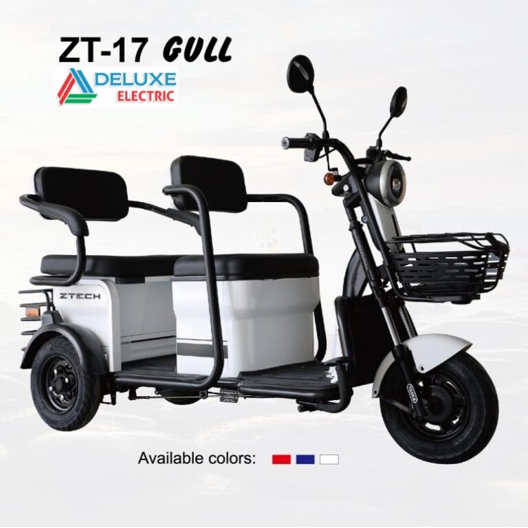 Tricicleta Electrica ZTECH ZT-17 cu 2 locuri, Motor 1.300W, Acumulator ...